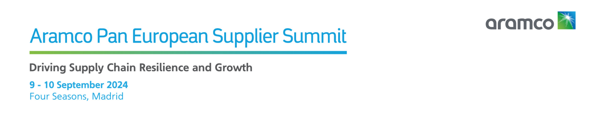 Aramco Pan European supplier summit 2024 - Program